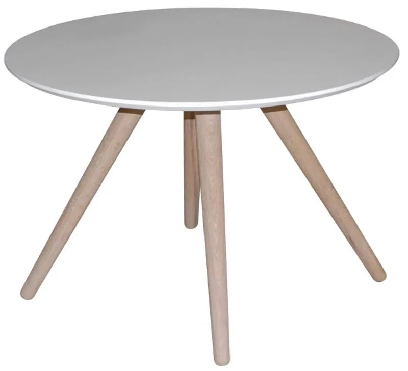 Danish style Konferenční stolek kulatý Gravy, 90 cm bílá, bílá 4963