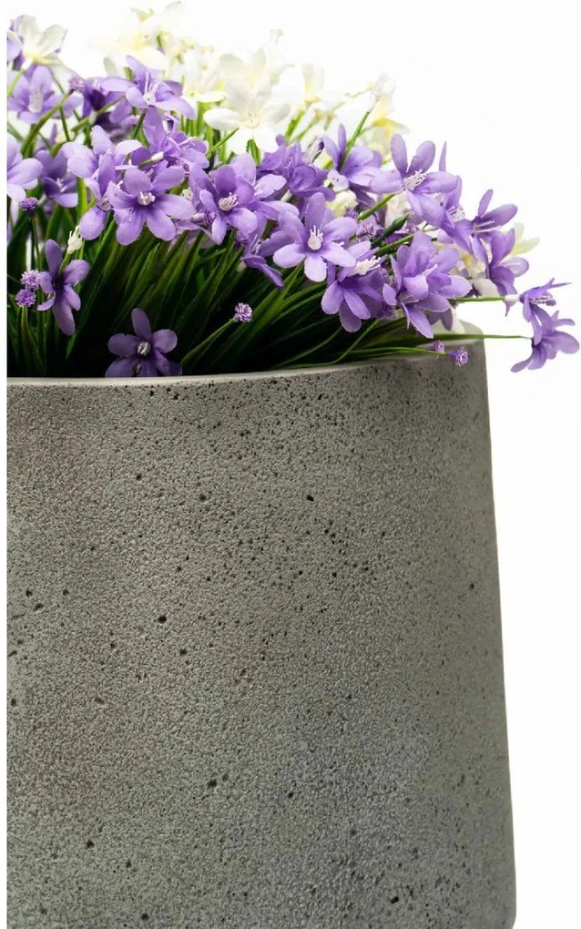 Designový květináč NEXORA, sklolaminát, 41x38 cm, šedý
