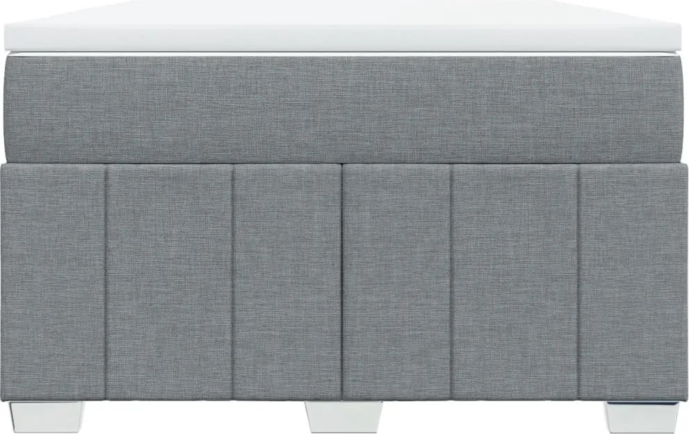 Box spring postel s matrací světle šedá 120x190 cm textil 3285456
