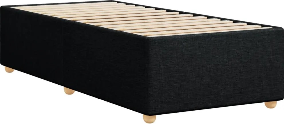 Rám postele bez matrace černá 80 x 200 cm textil 3284689