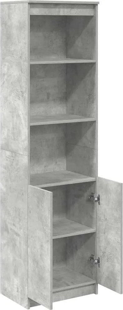 Vysoká deska betonově šedá 50x35x180 cm Dřevěná konstrukce 3328465