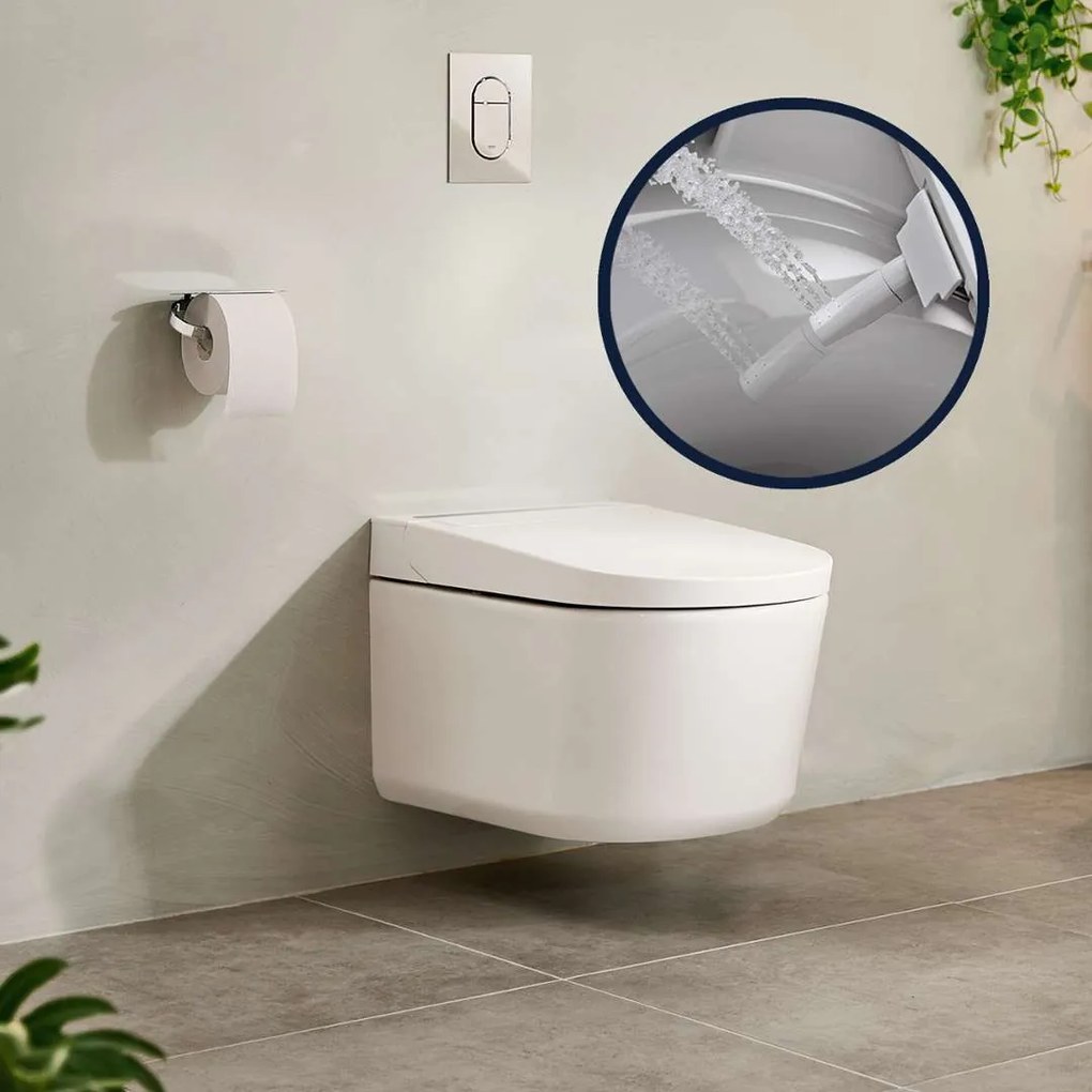 Grohe Sensia - Elektronický bidet s keramikou, Rimless, Triple Vortex, HyperClean, alpská bílá 36507SH0