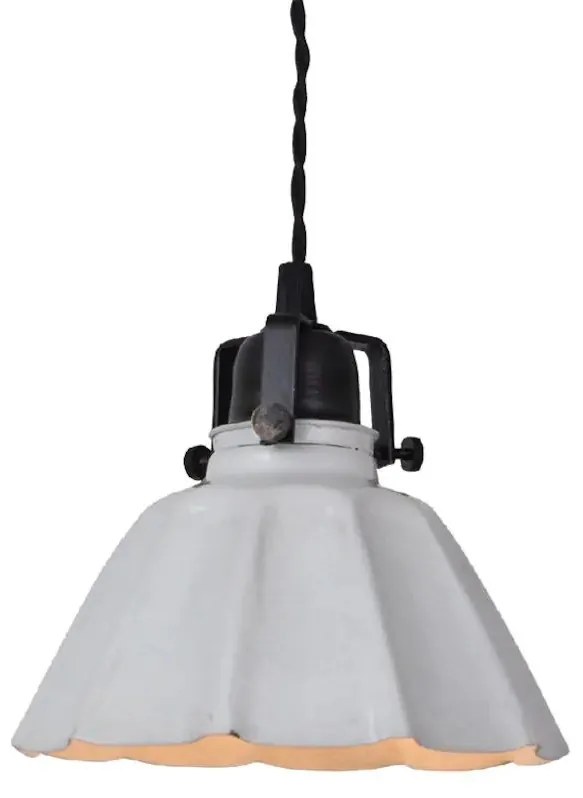 Strömshaga Závěsná lampa Margareta Antique White, bílá barva, kov, textil