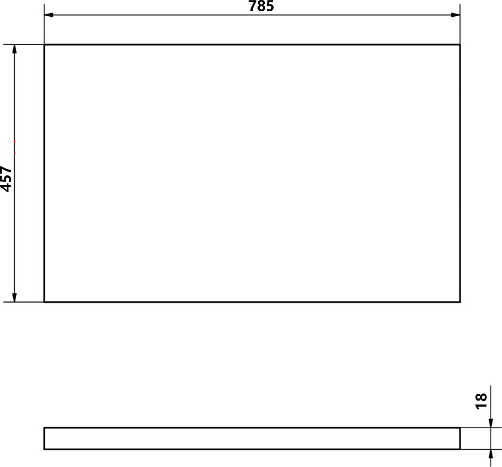 Aqualine Altair deska 78,5x45,7 cm antracit břidlice černá AI882