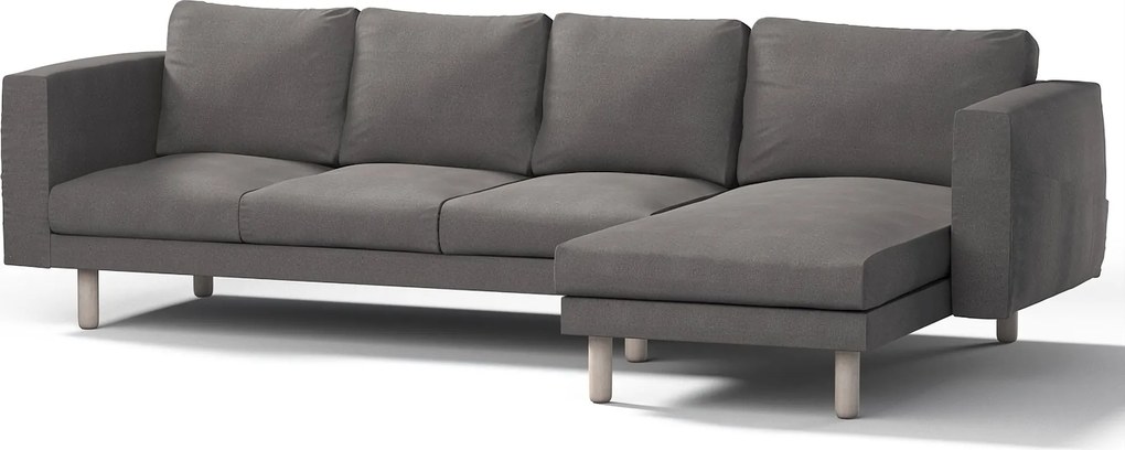 Potah na pohovku IKEA Norsborg 4-místná se šezlongem barva šedá látka pletený vzor