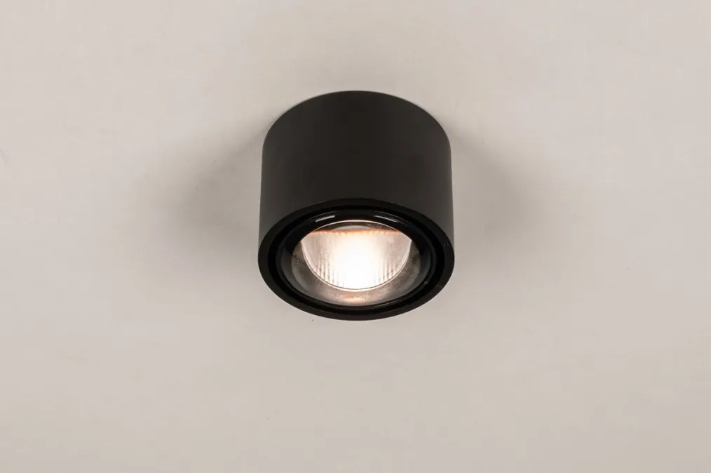Stropní koupelnové LED svítidlo Focus Black IP54