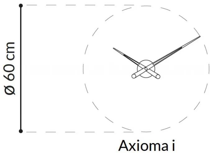 Designové nástěnné hodiny Nomon Axioma IN black 60cm
