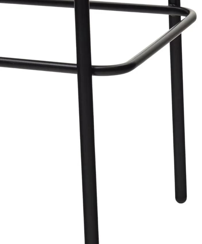 Šedá čalouněná barová židle Kave Home Eamy II. 77 cm