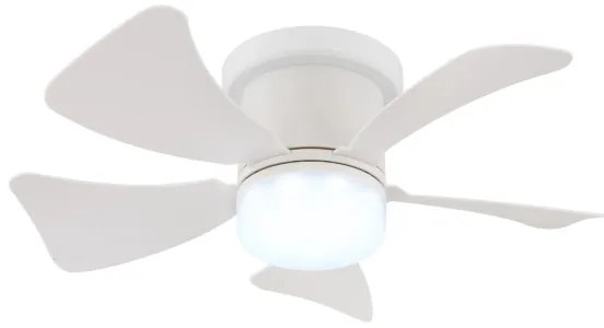 Globo 03609W - LED Stmívatelný stropní ventilátor HINES LED/10W/230V + DO bílá