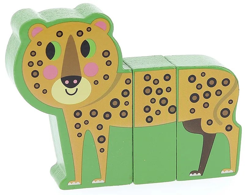 Vilac Dřevěné puzzle Veselé safari