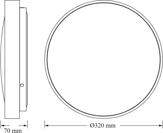 Osram - LED Stropní svítidlo CEILING LUXO LED/18W/230V pr. 32 cm černá