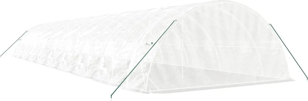 Skleník s ocelovým rámem bílý 90 m² 18 x 5 x 2,3 m 3188101