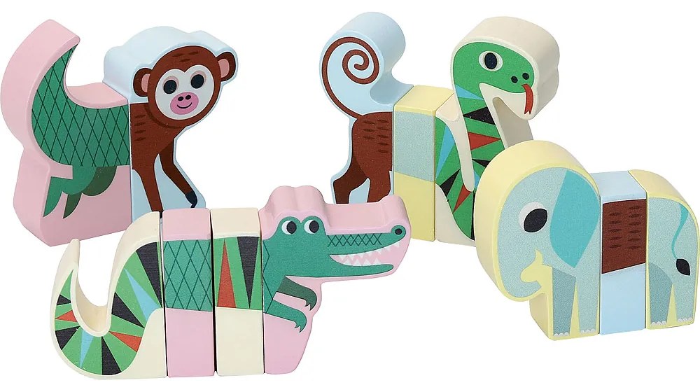 Vilac Dřevěné magnetické puzzle zvířátka Jungle