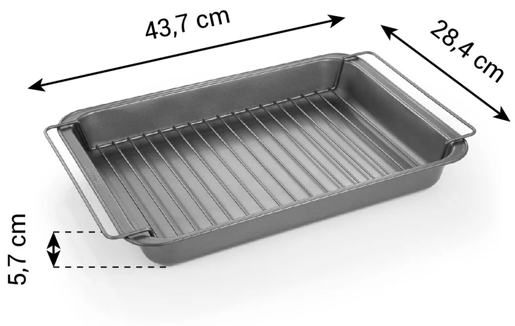 TESCOMA Plech na pečení s roštem DELÍCIA 40 x 28 cm