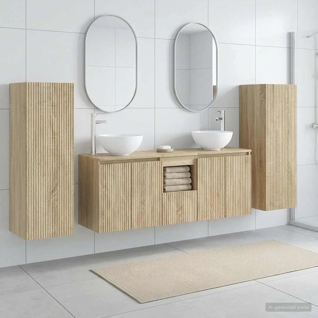 Sada koupelnového nábytku 5 ks Dub sonoma 33 x 34,5 x 100 cm 3405985