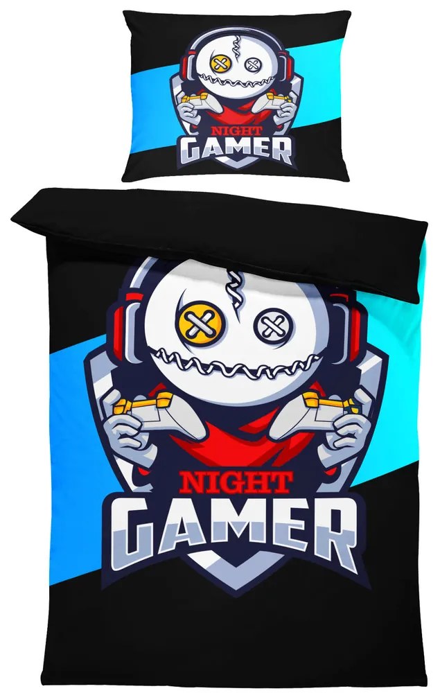 Povlečení Night gamer (Rozměr : 1x140/200 + 1x90/70)