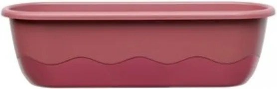 Plastia Samozavlažovací truhlík MARETA 17,5 x 60 x 19,5 cm růžová tm. + vínová