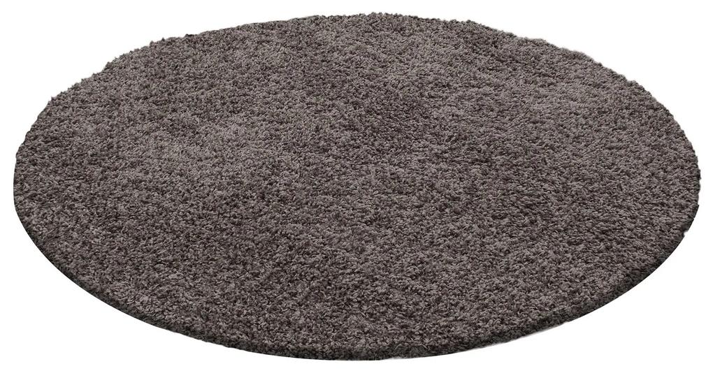 Ayyildiz Kusový koberec LIFE 1500, kulatý, Taupe Rozměr koberce: 200 cm KRUH