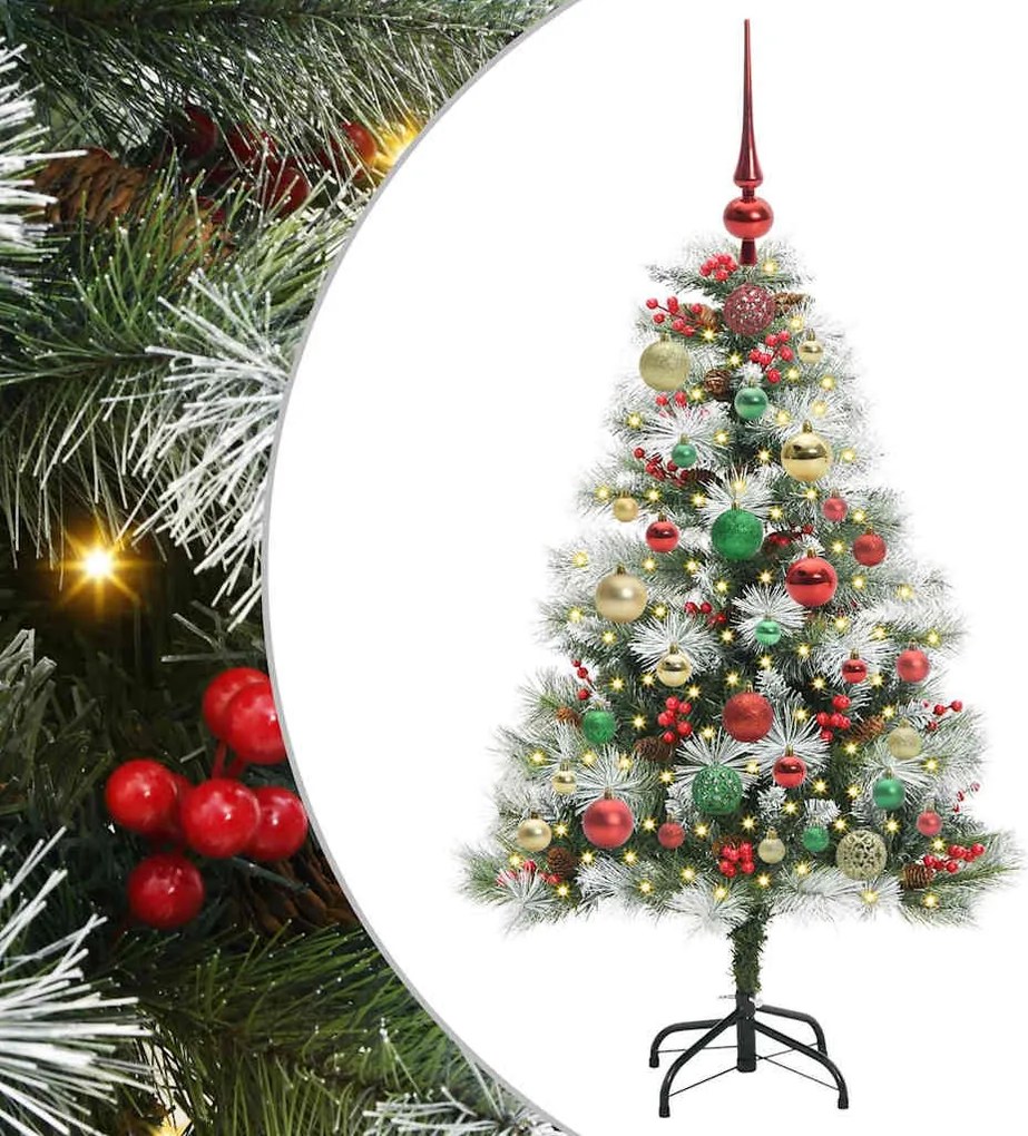 Umělý vánoční stromeček Zelená a bílá 120 cm PVC, kov a plast 3395169