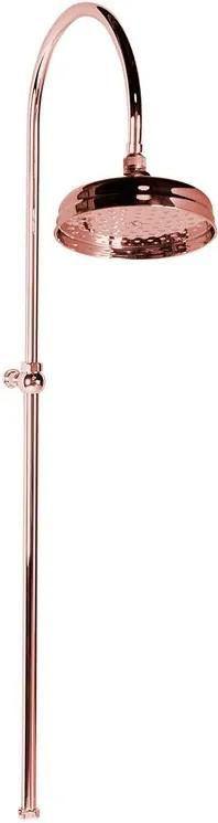 ANTEA sprchový sloup k napojení na baterii, hlavová sprcha, růžové zlato (SET017) Reitano Rubinetteria