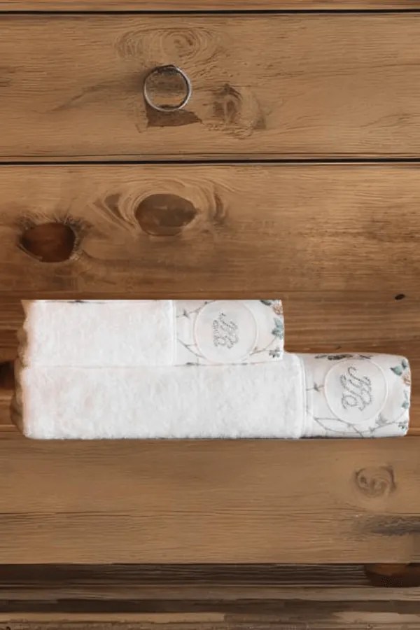 Dárková sada ručník a osuška ROSELAND, 2 ks Bílá Sada (ručník 50x100cm, osuška 75x150cm)