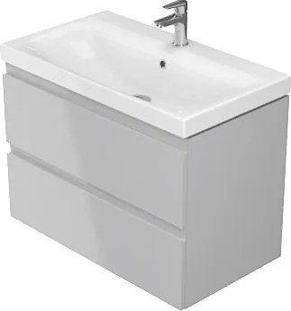 Cersanit Moduo, umyvadlová skříňka + umyvadlo 80cm, šedá lesklá, S801-315-DSM