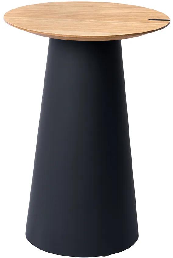 OnaDnes -20% Dubový odkládací stolek Marco Barotti 45 cm s matnou černou podnoží