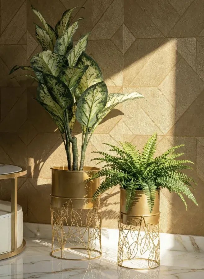 Sada 2 ks stojanů na květiny Livi zlatá