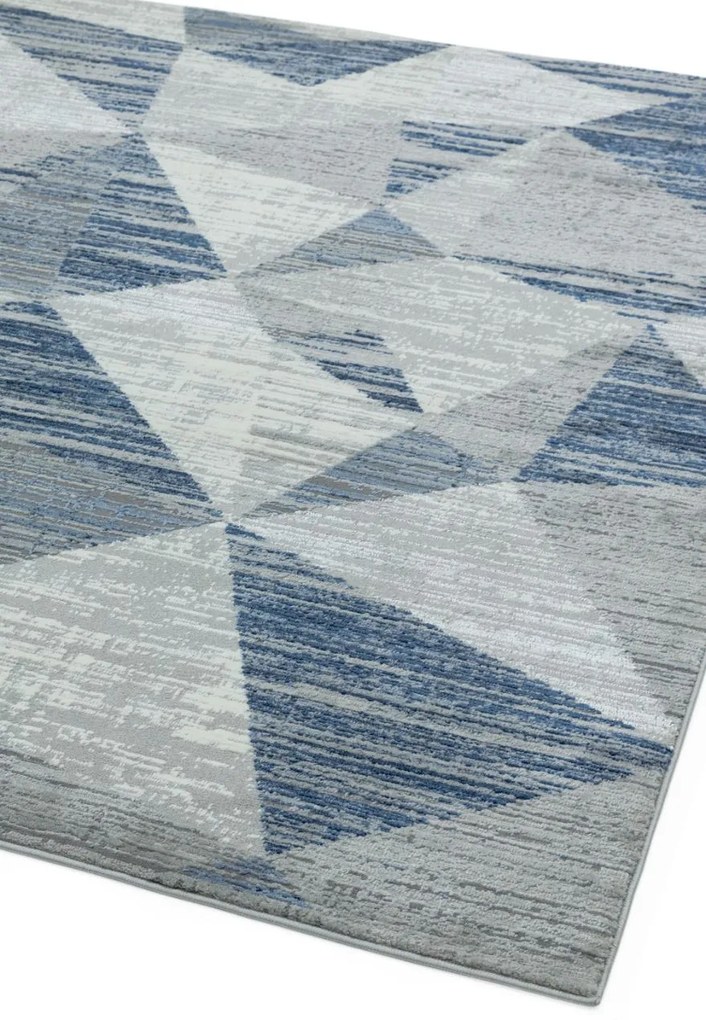 Modrý koberec Volter Block Blue Rozměry: 80x150 cm