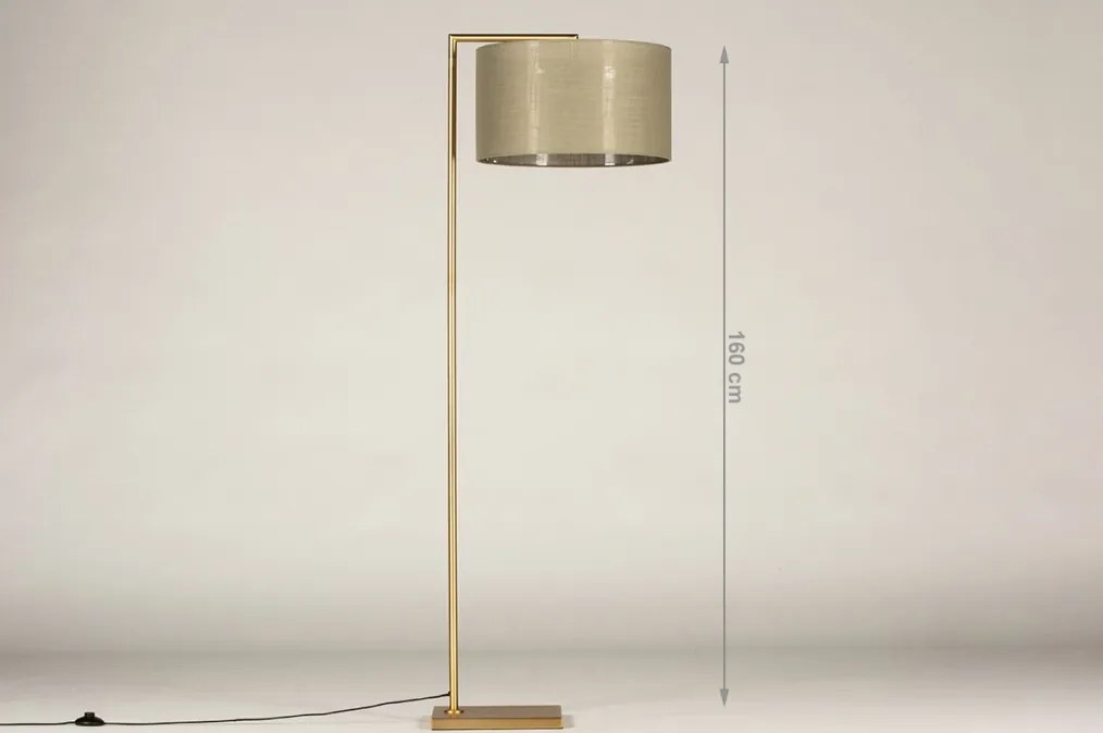 Stojací designová lampa Pallas Gold and Taupe