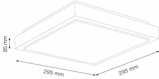 Stropní svítidlo KAZIMIERZ 2xE27/20W/230V 29,5x29,5 cm černá