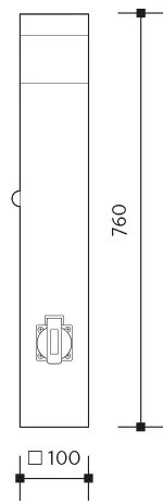 PANLUX Zahradní sloupek / svítidlo GARD 76cm