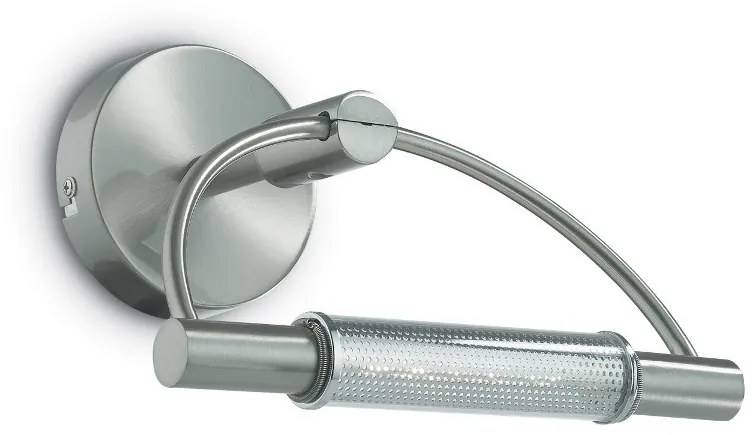 Nástěnné koupelnové svítidlo Ideal Lux Arco AP1 nickel 008912 stříbrné