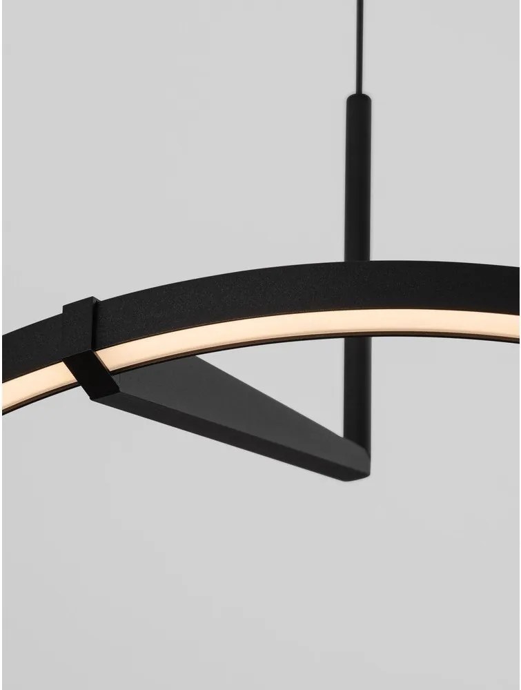 Matně černé hliníkové LED stmívatelné závěsné svítidlo ø 60 cm Tilia – Nova Luce
