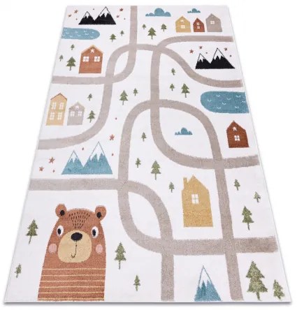 Dywany Luszczow Dětský kusový koberec FUN Polar, ulice, les, krém Rozměr koberce: 160 x 220 cm