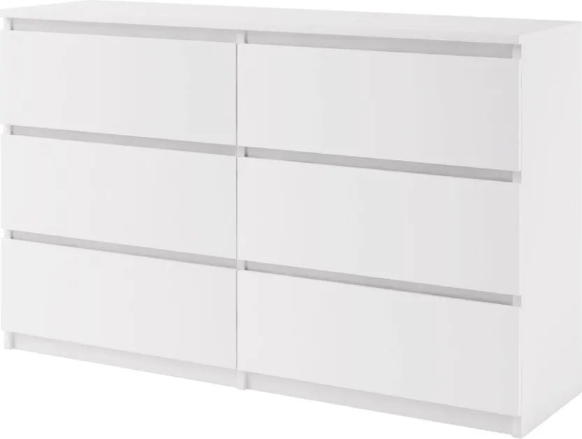 Komoda Agnes 6šed bílá