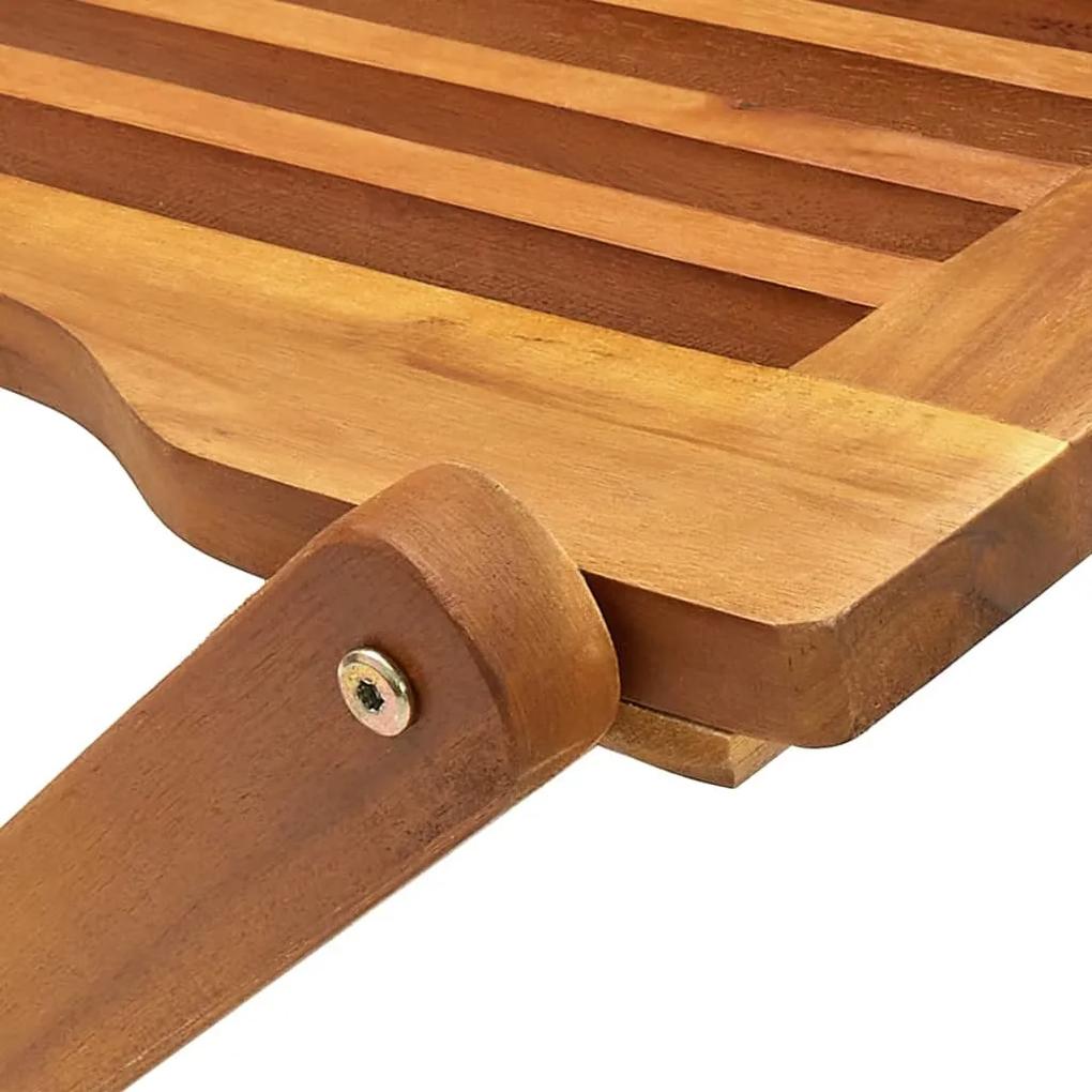 vidaXL Skládací zahradní židle 4 ks masivní akáciové dřevo [46340] Barva: Hnědá