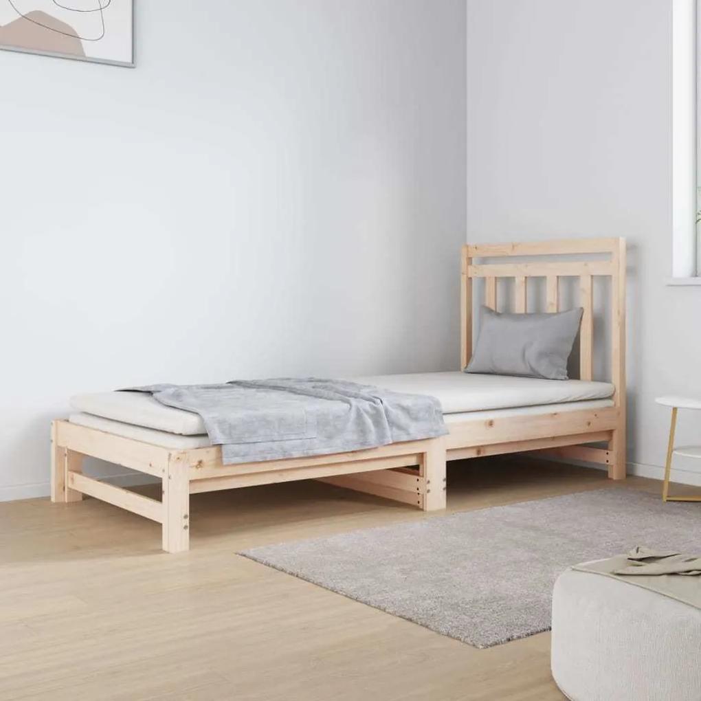vidaXL Výsuvná postel 2x (90 x 190) cm masivní borovice [3124761] Barva: Přírodní