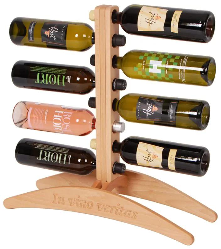 Stojan na víno 613 - Dřevěný stojan na 8 lahví vína