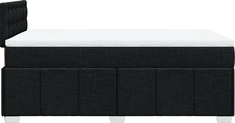 Box spring postel s matrací černá 120x190 cm textil 3289323