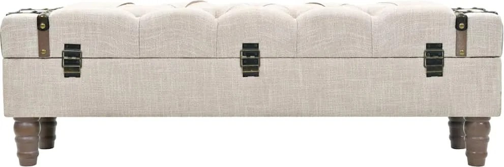 Úložná lavice masivní dřevo a ocel 111 x 34 x 37 cm 245763