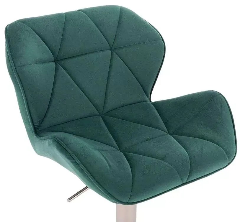 LuxuryForm DESIGN Otočná židle MILANO VELUR na zlatém kříži - zelená