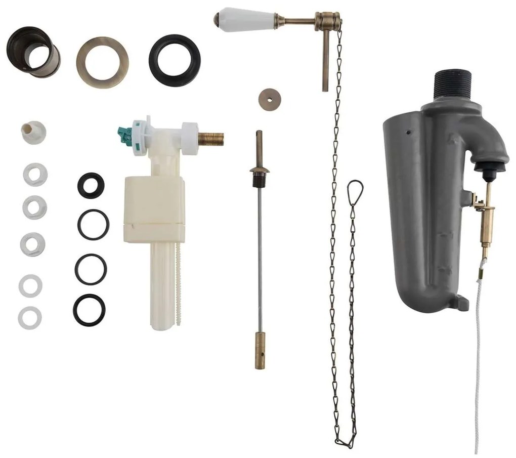 Sapho Kerasan Waldorf - Splachovací mechanismus s řetízkem RETRO, bronz 754593
