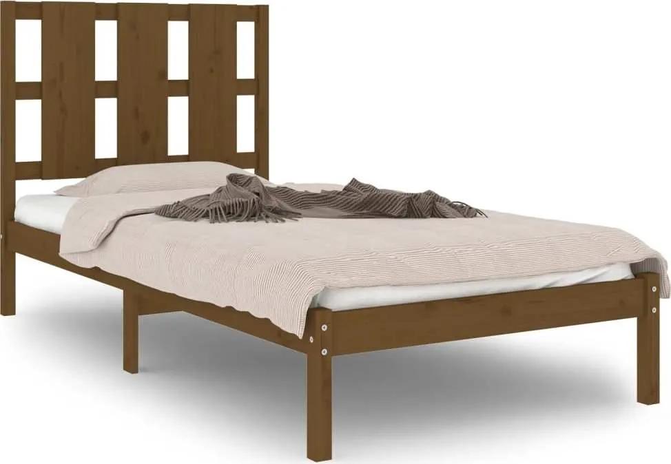 vidaXL Rám postele masivní borovice 100 x 200 cm [3105593] Barva: Přírodní