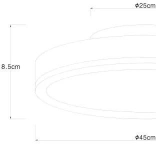 Globo 416080WWD2R - LED Stropní svítidlo DORO LED/24W/230V pr. 45 cm