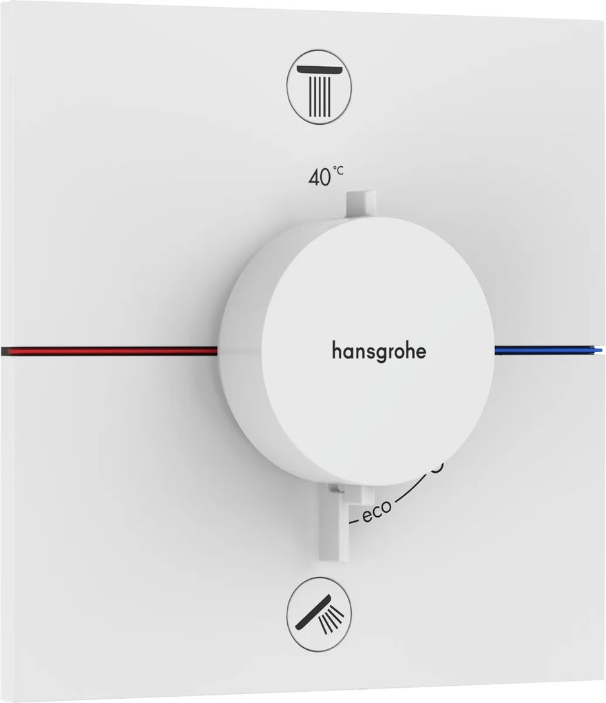 Hansgrohe ShowerSelect Comfort E, termostat pod omítku pro 2 spotřebiče, bílá matná, HAN-15572700