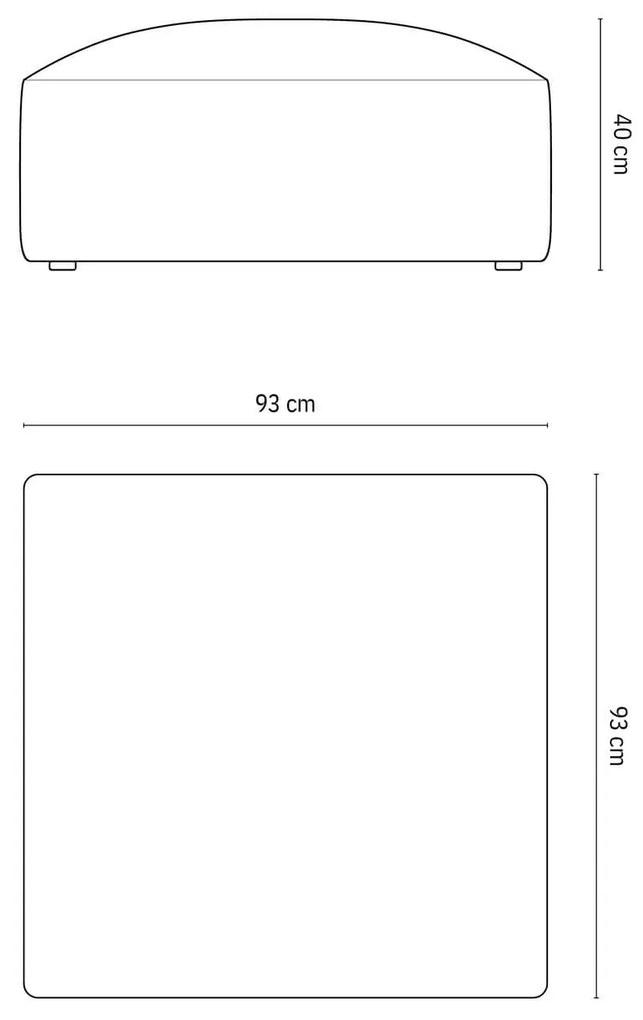 MUZZA Otoman Buro manšestr šedý