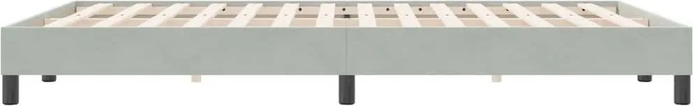 Postel Box Spring bez matrace světle šedá 140x220 cm samet 3315873