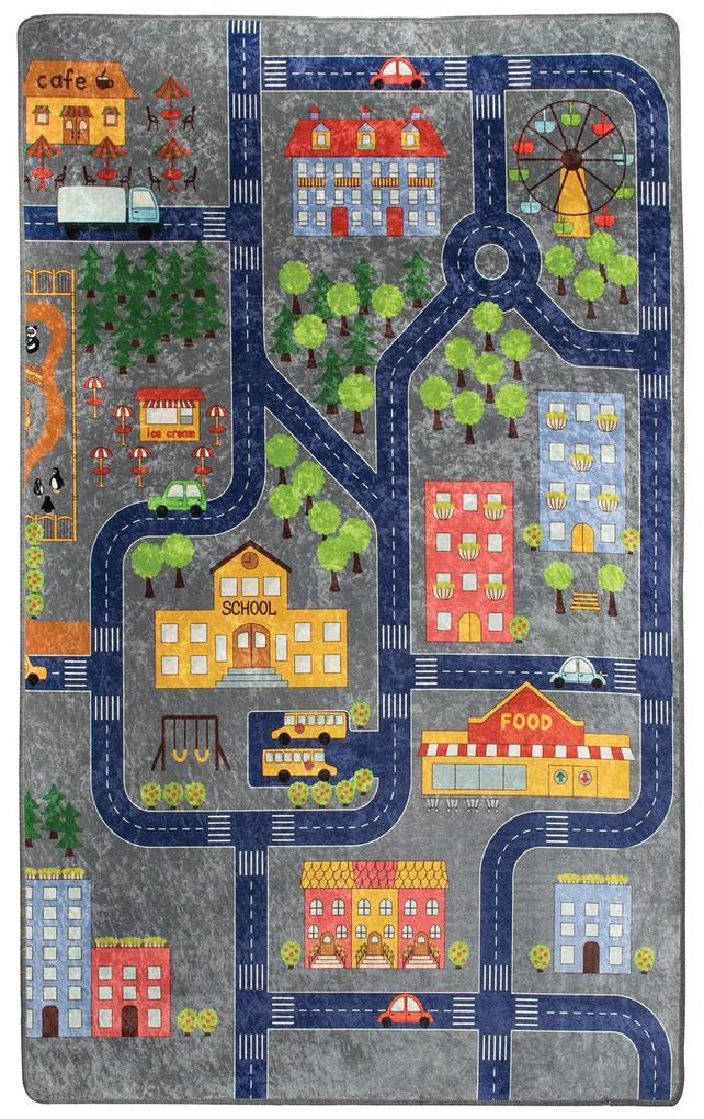 Conceptum Hypnose Kusový koberec Small Town - Grey, Vícebarevná Rozměr koberce: 100 x 160 cm