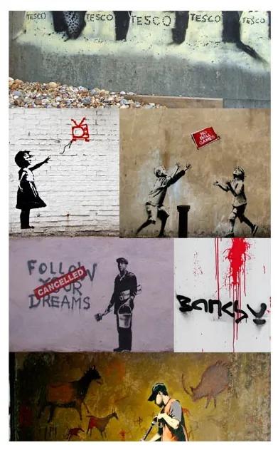 Fototapeta - Banksy - a collage